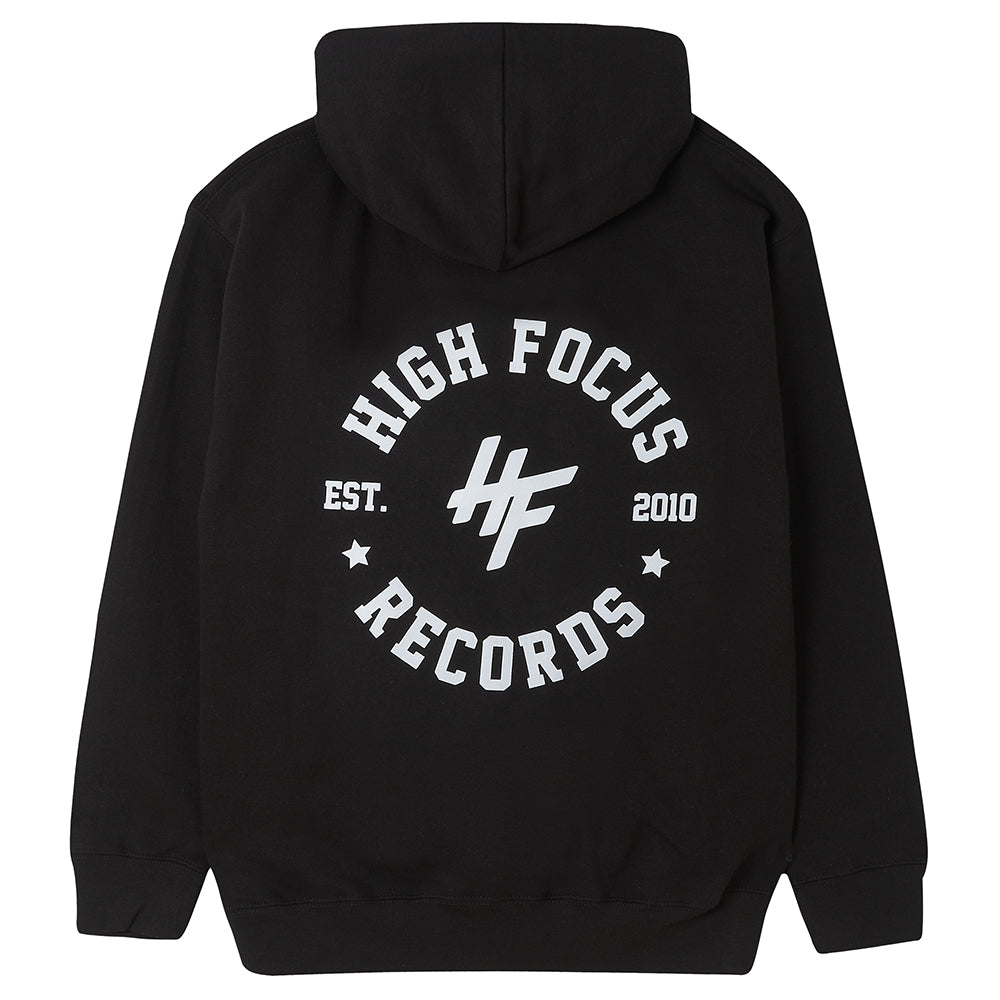 High Focus - Chunk Hoodie W/ Stamp back print // Black – High Focus Records